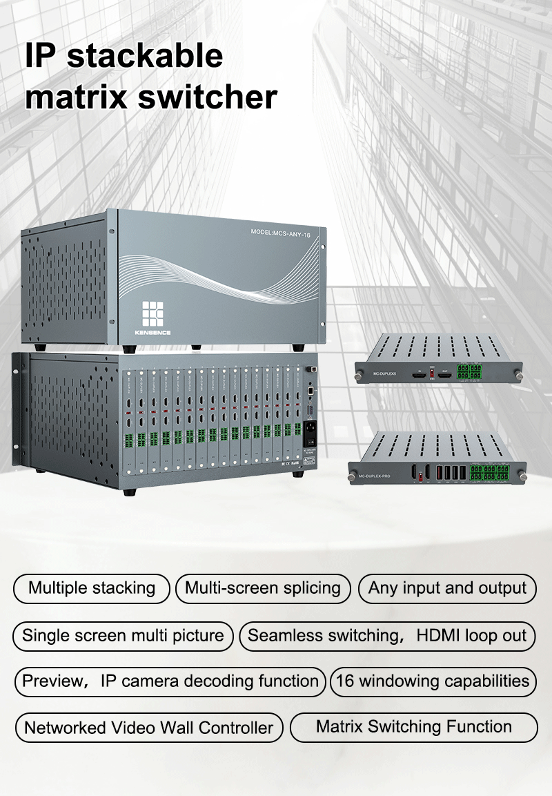 Any Input and Output Seamless Video Stackable matrix switcher