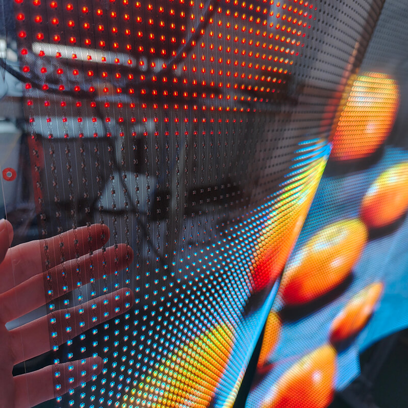 Flexible Transparent LED Film Screen P5 for Outdoor Displays ...